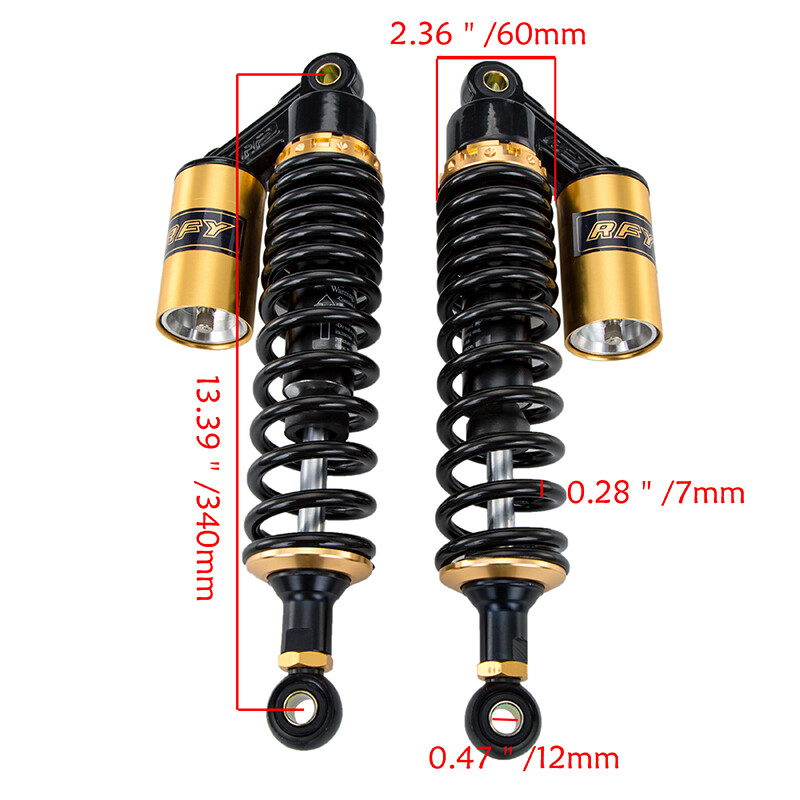 13.5'' 340MM BLACK GOLD GAS SHOCK ABSORBERS FOR HONDA CT70 CT70H ...