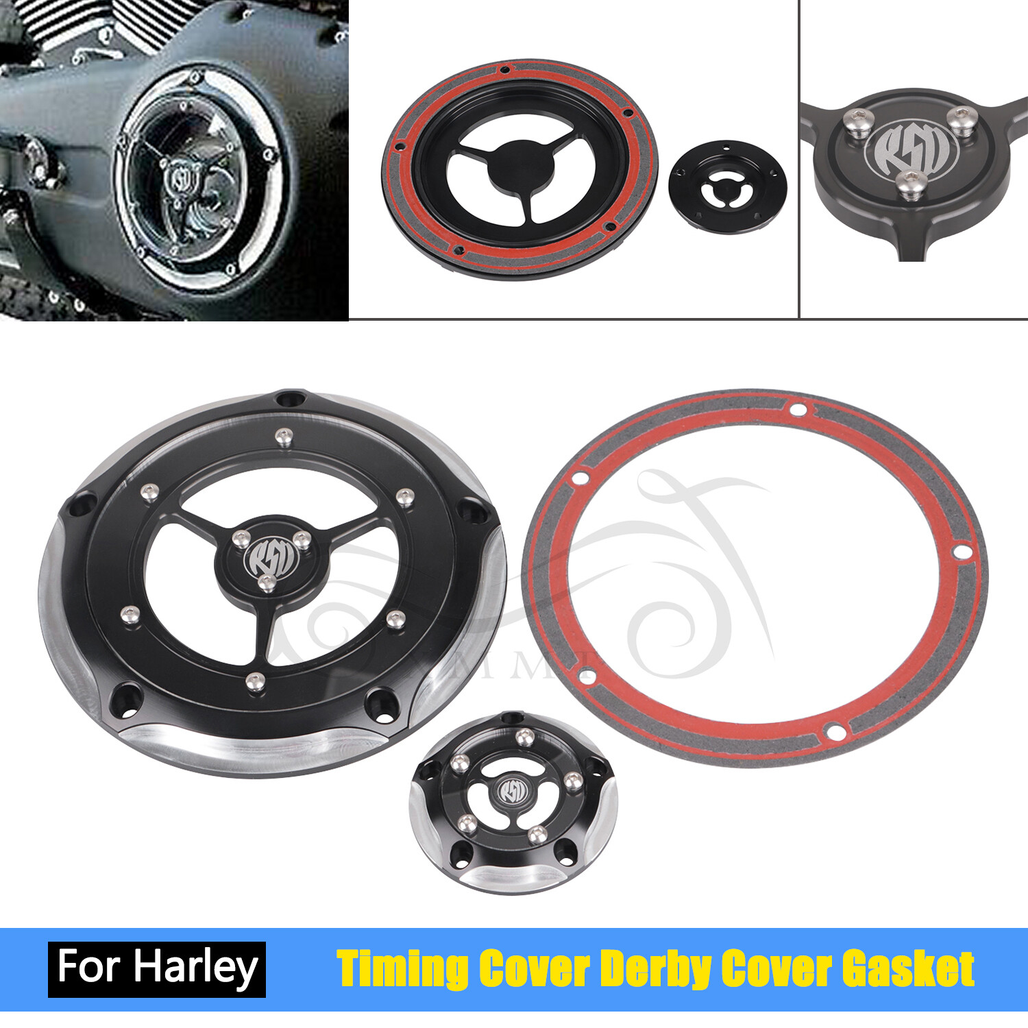CNC RSD Clear Derby Timing Timer Cover Gasket For Harley Electra Street ...