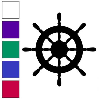 Ship's Wheel Ship Helm, Vinyl Decal Sticker, Multiple Colors & Sizes ...