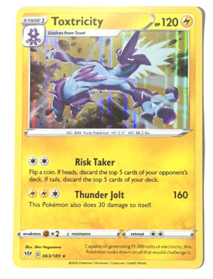 Toxtricity 063/189 Darkness Ablaze Pokemon Holo Rare NEAR MINT NM | eBay