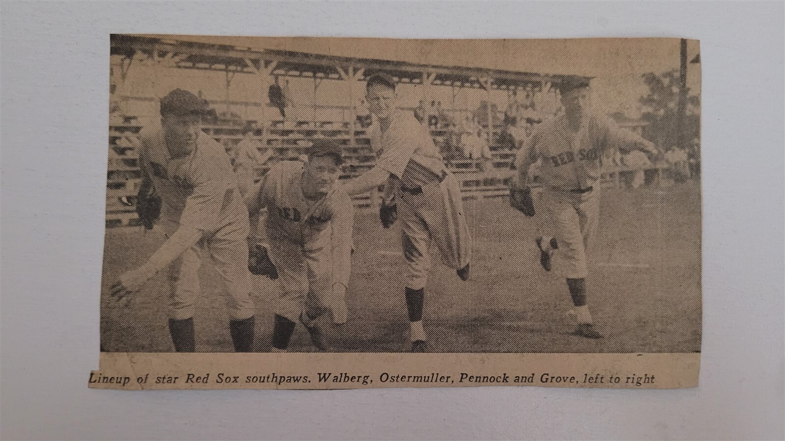 Lefty Grove Herb Pennock Rube Walberg Fritz Ostermueller 1934 Red Sox ...