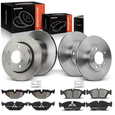 Brake Discs & Brake Pads Front and Rear for BMW 3 Series E36 E46 323i ...