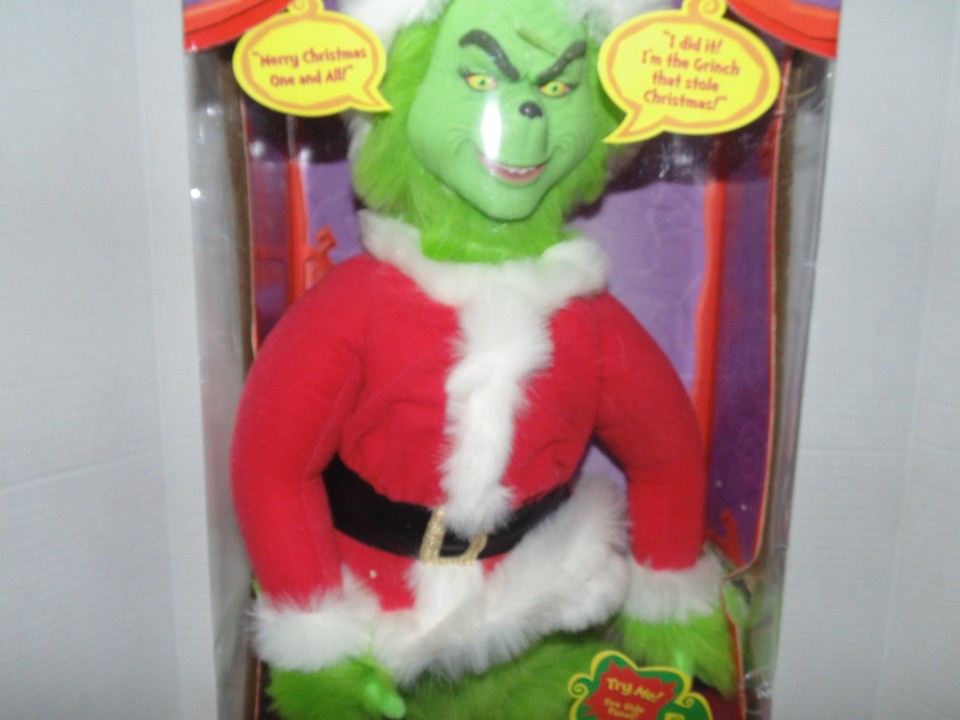 Dr Suess How The Grinch Stole Christmas Transforming Talking Plush Doll ...