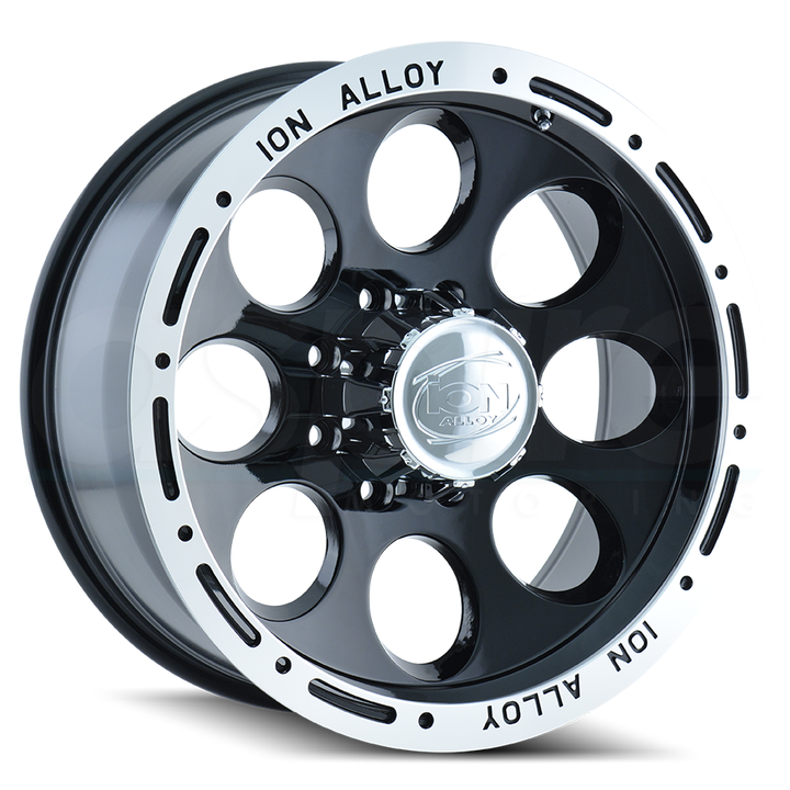 4-New 17" Ion 174 Wheels 17x9 5x5.5/5x139.7 0 Black Machined Lip Rims ...