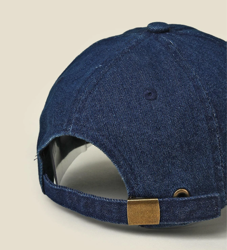 Distressed Denim Baseball Cap Ripped Hat For Women, Men Solid, Blue ...
