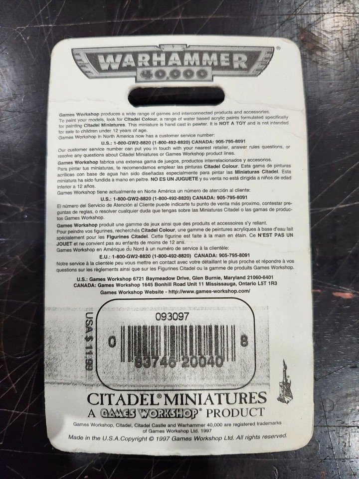 Warhammer 40K 8040B - Catachan Guard w/ Heavy Bolter- New In Blister ...