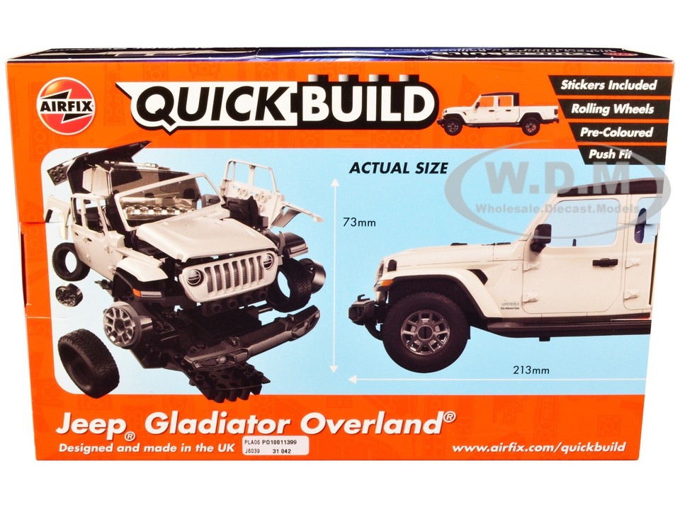 JEEP GLADIATOR (JT) SILVER OVERLAND SNAP ON MODEL KIT BY AIRFIX ...