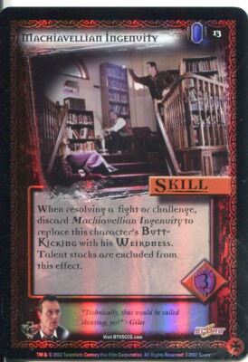 Buffy CCG TCG Angels Curse Limited Edition Foil Card #13 Machiavellian ...