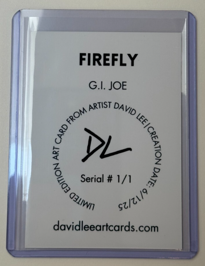 Firefly Limited Platinum Plated Artist Signed “G.I. Joe” Trading Card 1 ...