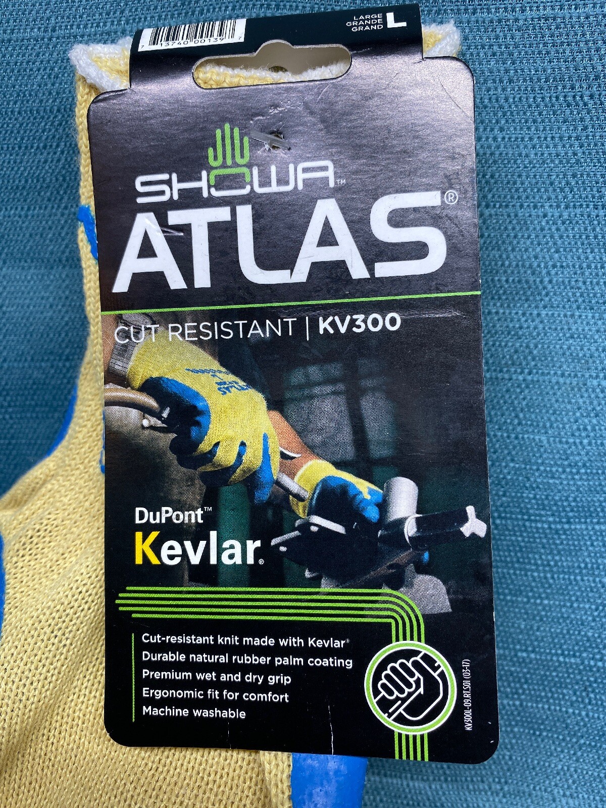 Showa KV300L-09.RT Atlas KV300 Rubber Gloves, Large NEW | eBay