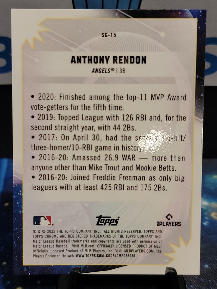 2022 Topps Cosmic Chrome Anthony Rendon Star Gaze Refractor #SG-15 - LA ...