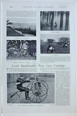 1898 PRINT LORD DUNDONALDS NEW GUN CARRIAGE ~ GALLOPING CARRIAGE | eBay UK