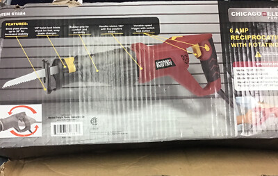Chicago Electric 6 Amp Reciprocating Saw, Variable Speed Power Tool | eBay