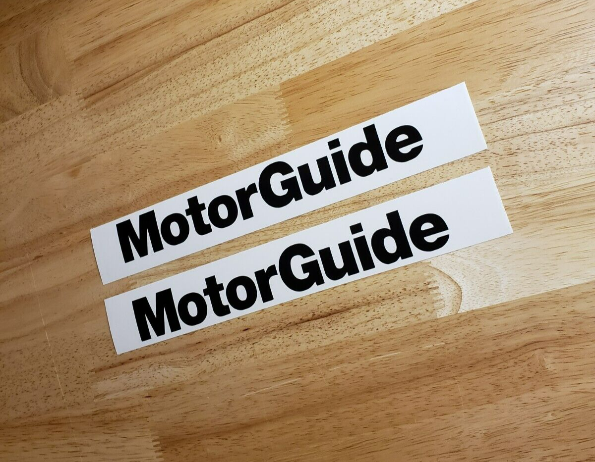Motorguide motor guide Decals Stickers gloss black 8" USA FAST | eBay