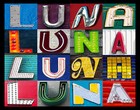 LUNA Name Poster featuring photos of actual sign letters | eBay