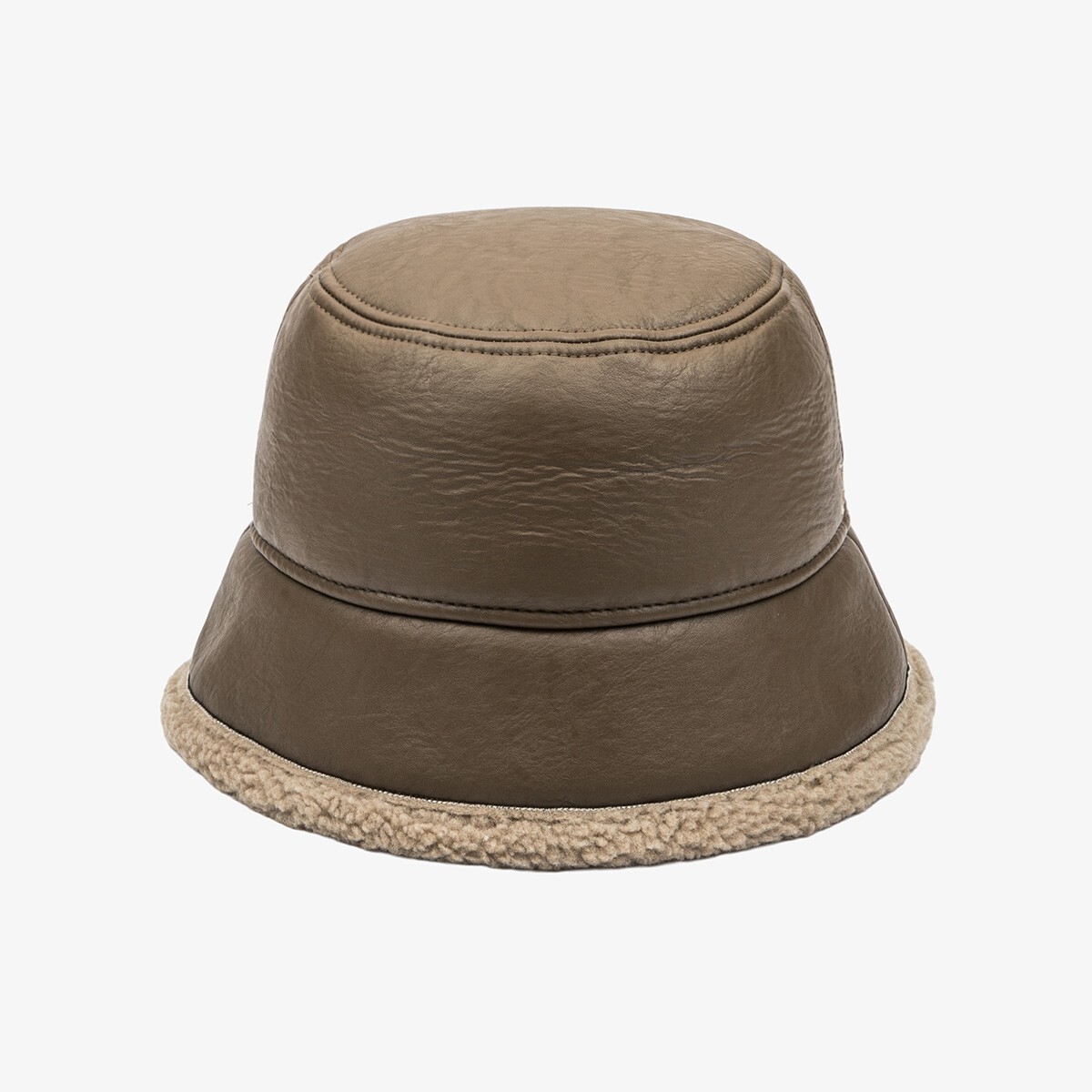 New Era Eco Fur & Leather Sailor Bream Bucket Hat, Brown | eBay