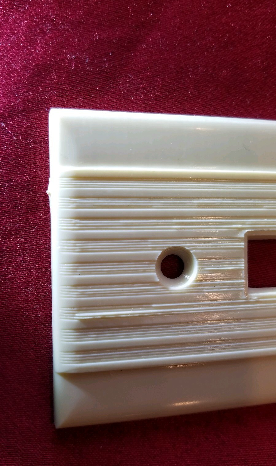 1 Ivory Vtg Ribbed Deco Single Gang Switch Cover Plate Bakelite? - Y37 ...
