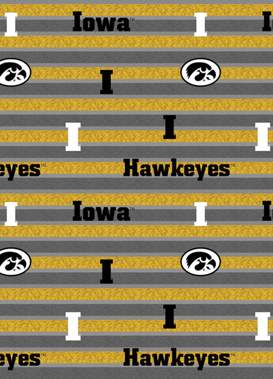 University of Iowa Hawkeyes Cotton Fabric Polo Stripe-Sold by the Yard ...