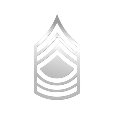 E-8 Master Sergeant Rank Sticker Die Cut Chrome Gold Silver Oil Slick ...