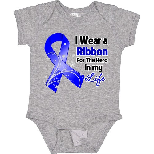 Inktastic Colon Cancer Ribbon Hero In My Life Infant Creeper - HDD ...