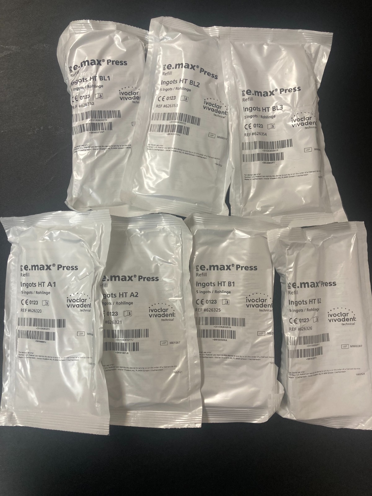 Ivoclar Emax Press Ingots 7 packs of 5ct. | eBay