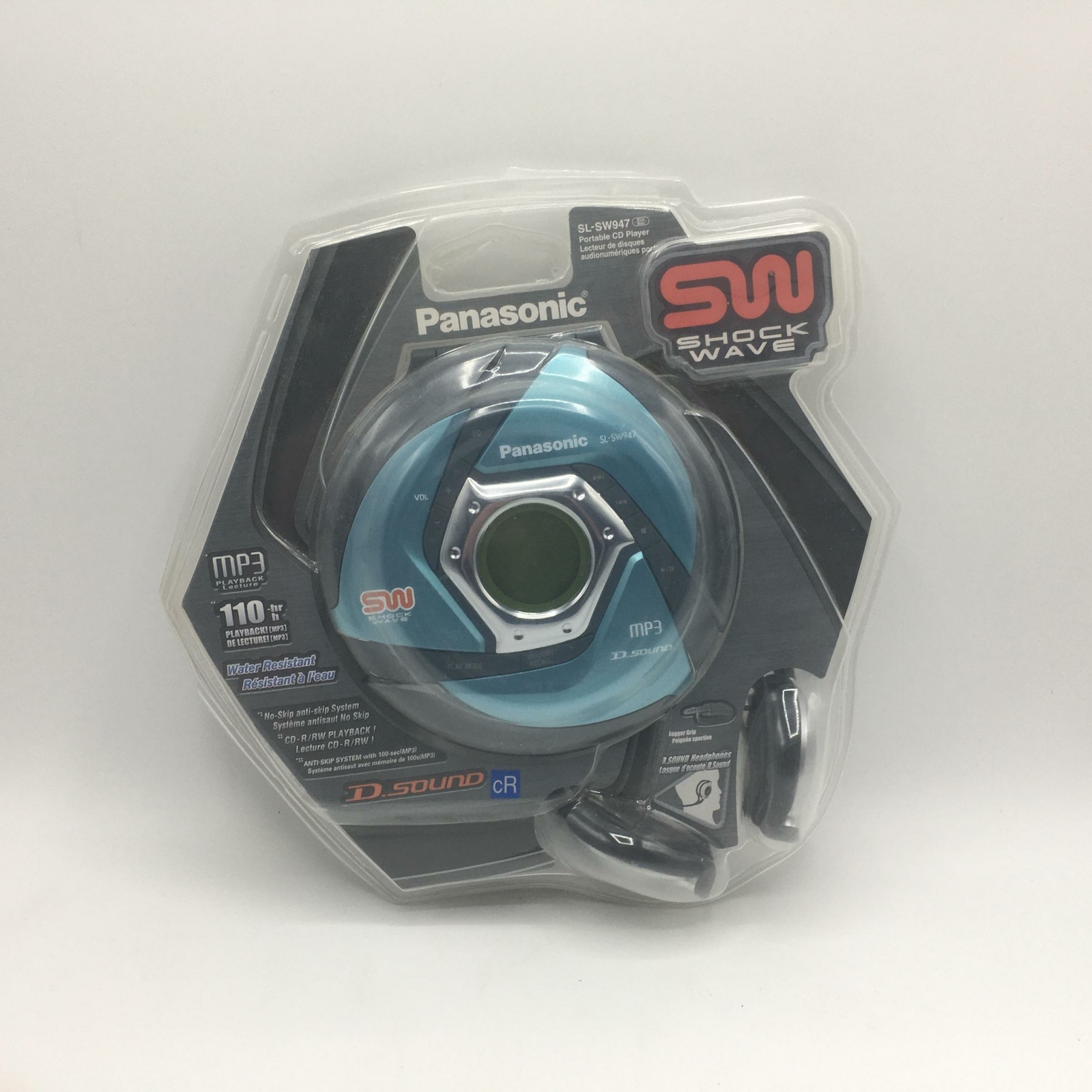 Panasonic Shockwave Water-Resistant Portable CD/MP3 Player - Blue (SL ...