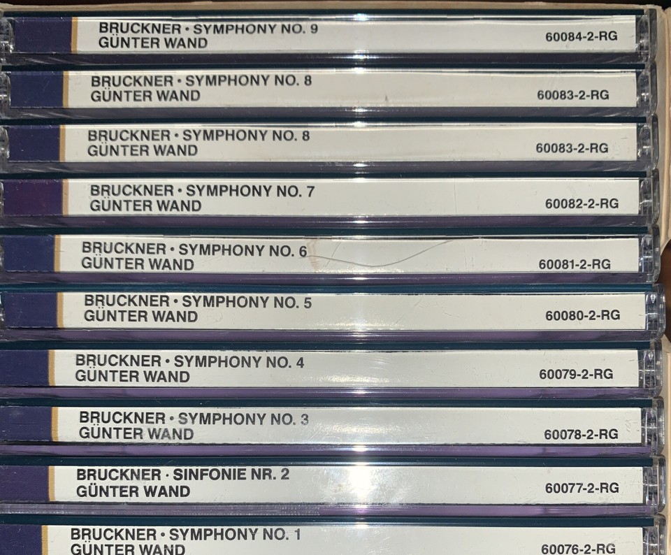 Anton Bruckner: Symphonies 1-9 (Gunter Wand Collection) (CD, Oct-1990 ...