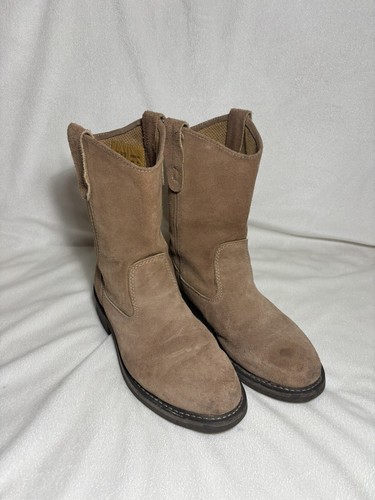 Brahma x Del Rio Suede Western Cowboy Boots Tan Men's Size 6.5 | eBay