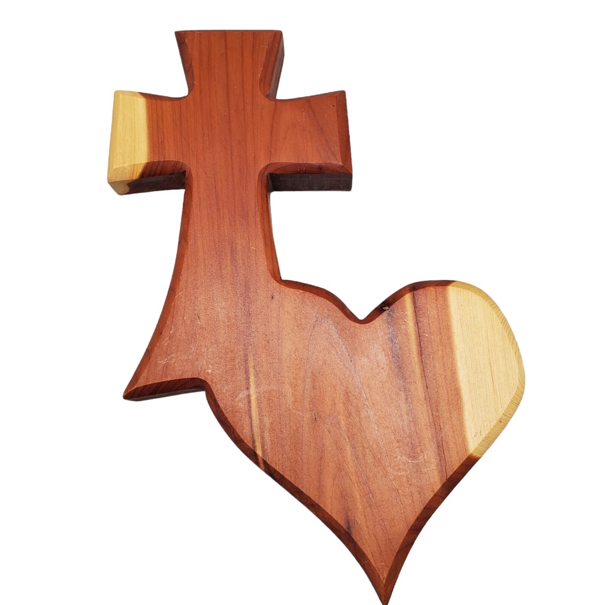 A Wooden Cross With Heart