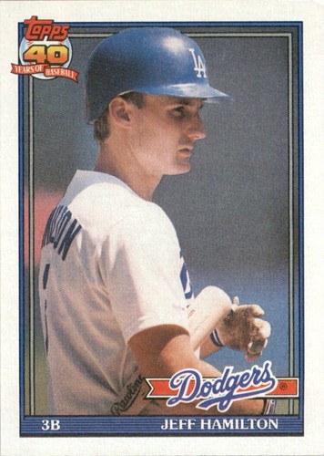 1991 Topps Jeff Hamilton Los Angeles Dodgers #552 | eBay