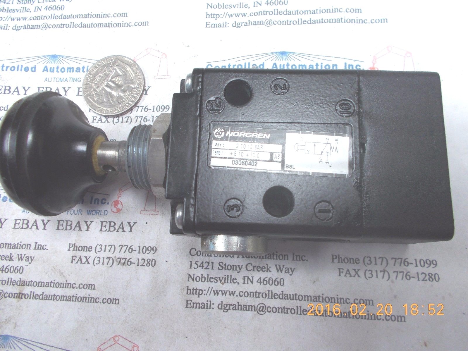 Norgren 03060402 Black Push Button Pneumatic Manual Control Valve | eBay