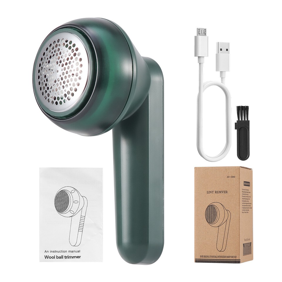 Electric Lint Remover Clothing Cleaner Fabric Shaver 6 Shaves USB ...