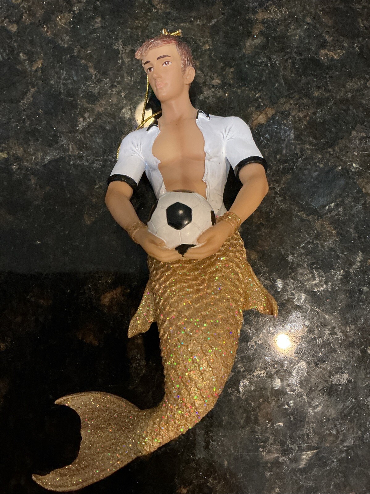 December Diamonds Soccer Player Merman Ornament | eBay