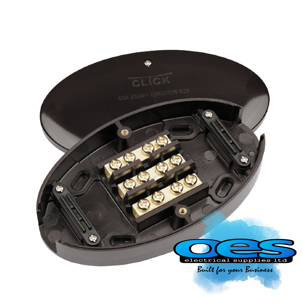 60 AMP 60A 3 TERMINAL JUNCTION BOX HEAVY DUTY FOR COOKER AND SHOWER ...