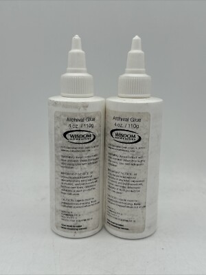 Wisdom Adhesive Archival Glue 4oz 2 PACK | eBay