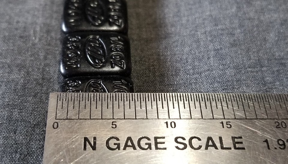 N Model Railroad Train 1/8 Oz CAR WEIGHTS Adhesive Back LEAD FREE Iron ...