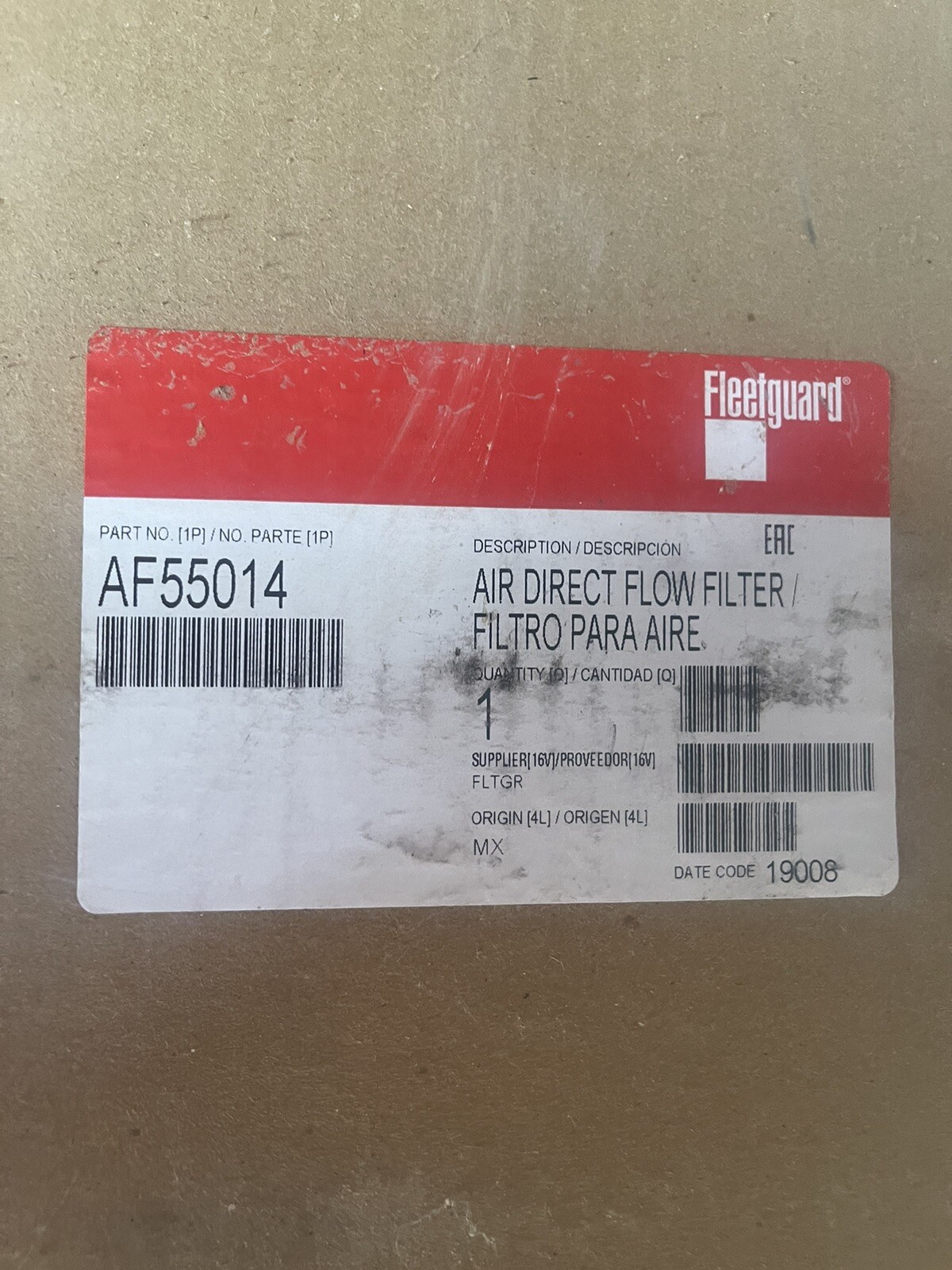 FLEETGUARD AF55014 - Air filter cross reference