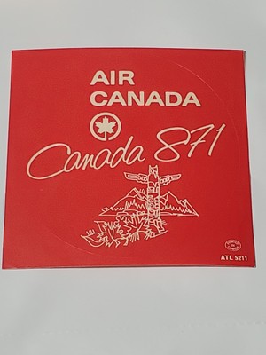 AIR CANADA VINTAGE LUGGAGE STICKER 871 Early Aviation 1970's NEW ...