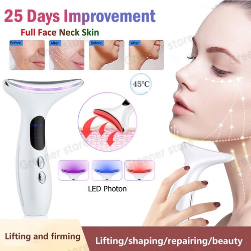 LED Photon Microcurrent Facial Skin Tightening Firming Lifting Face ...
