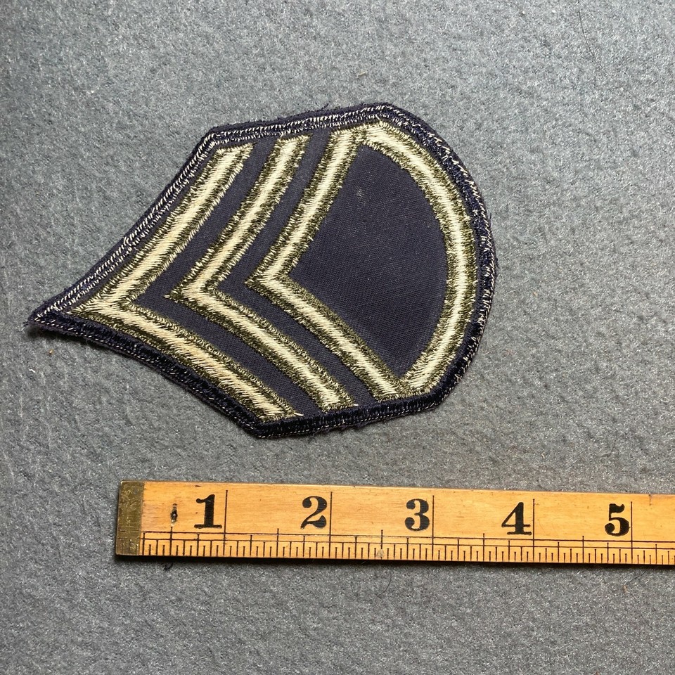 Vintage Staff Sergeant Military Rank Patch Green Blue | eBay