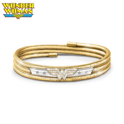 Wonder Woman 18K Gold-Plated Lasso Of Truth DC Comics Women's Bracelet ...