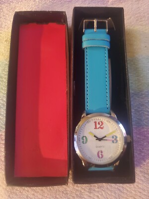 AVON SPRINGTIME SILICONE STRAP WATCH BLUE NEW IN BOX! | eBay