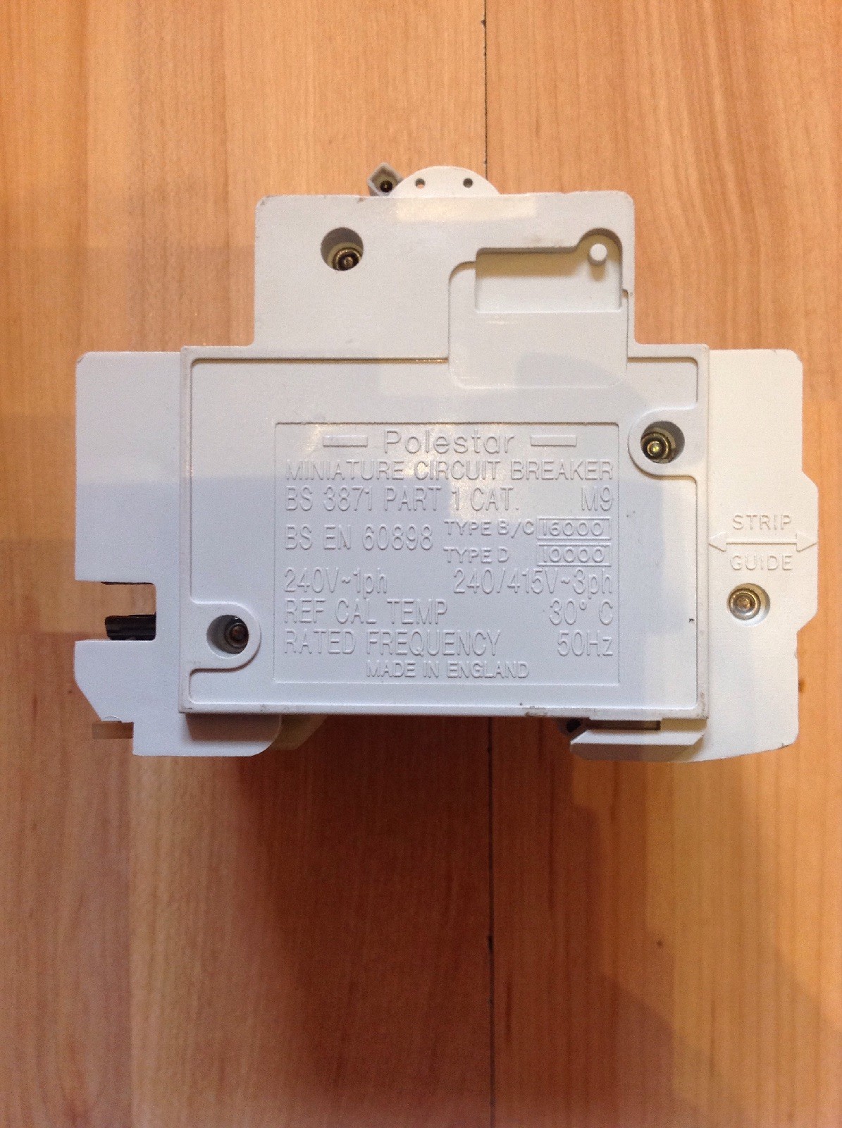 Crabtree polestar Mcb -Triple Pole -6 Amp -D Type - 63D/06 - Bs60898 ...