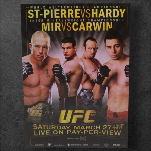 2010 Topps UFC Series 4 UFC 111 Fight Poster St-Pierre vs Hardy Card # ...