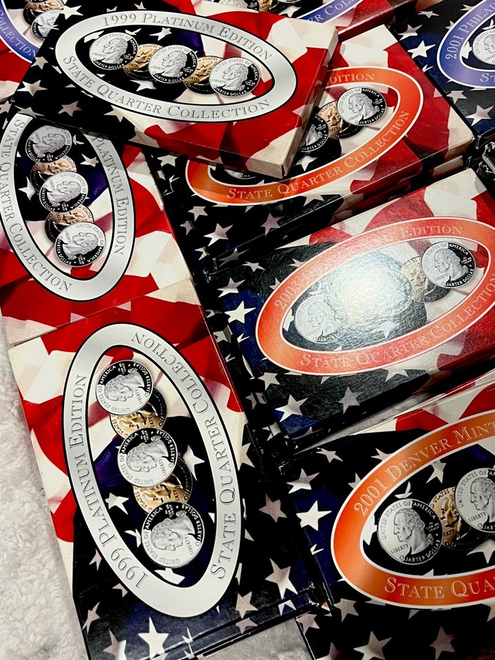 40x Gold Platinum P’s-D’s-SF’s All Mint Edition State Quarters 40 SETS ...