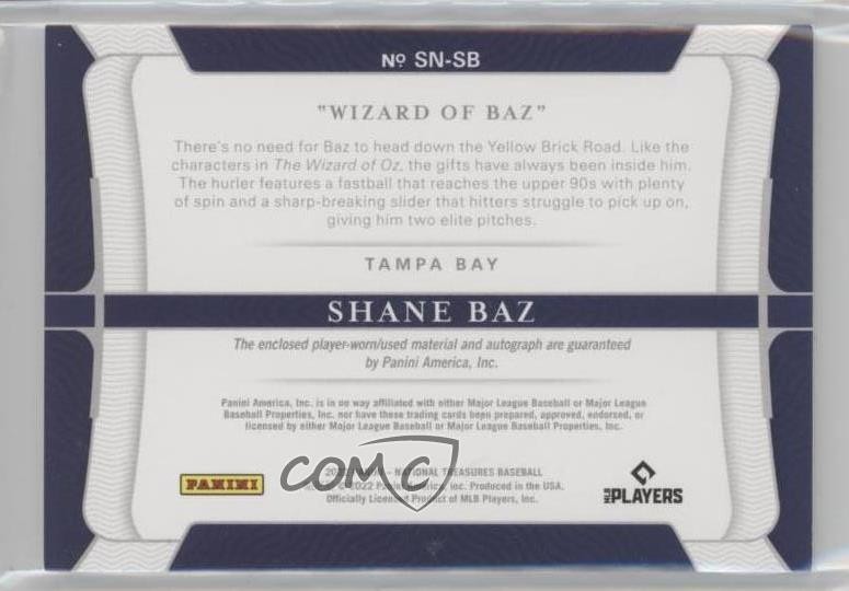 2022 National Treasures Signature Names Gold 8/49 Shane Baz Rookie Auto ...