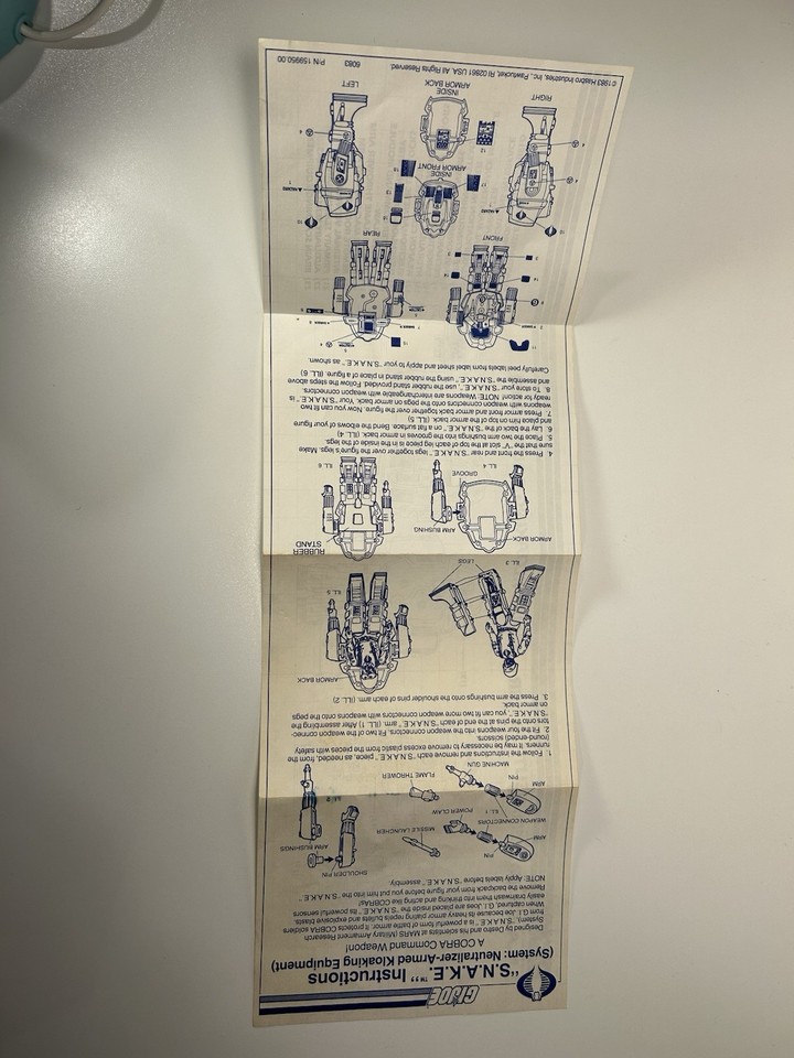 GI JOE COBRA - 1983 SNAKE Battle Armor 100% Complete w/Box and ...