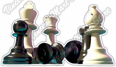 Chess Club Board Game Pawn Bishop Castle Car Bumper Vinyl Sticker Decal ...