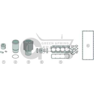 Engine repair set for John Deere 1040, 1140, 1350, 1550, 1630, 1750 ...