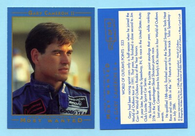 1993 World of Outlaws Most Wanted Series Three - Gary Cameron II - 9 of ...